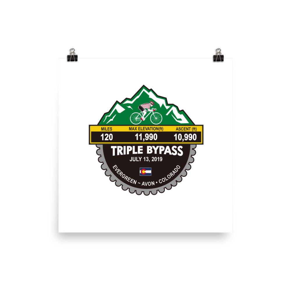Triple Bypass 2019, CO - Photo Paper Poster – Epic Milestone