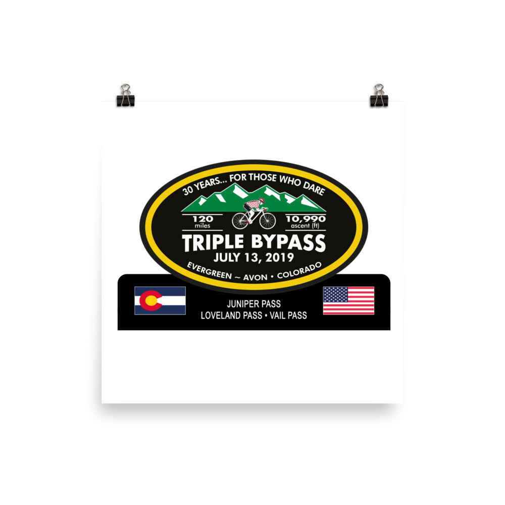Triple Bypass 2019, CO - Photo Paper Poster – Epic Milestone